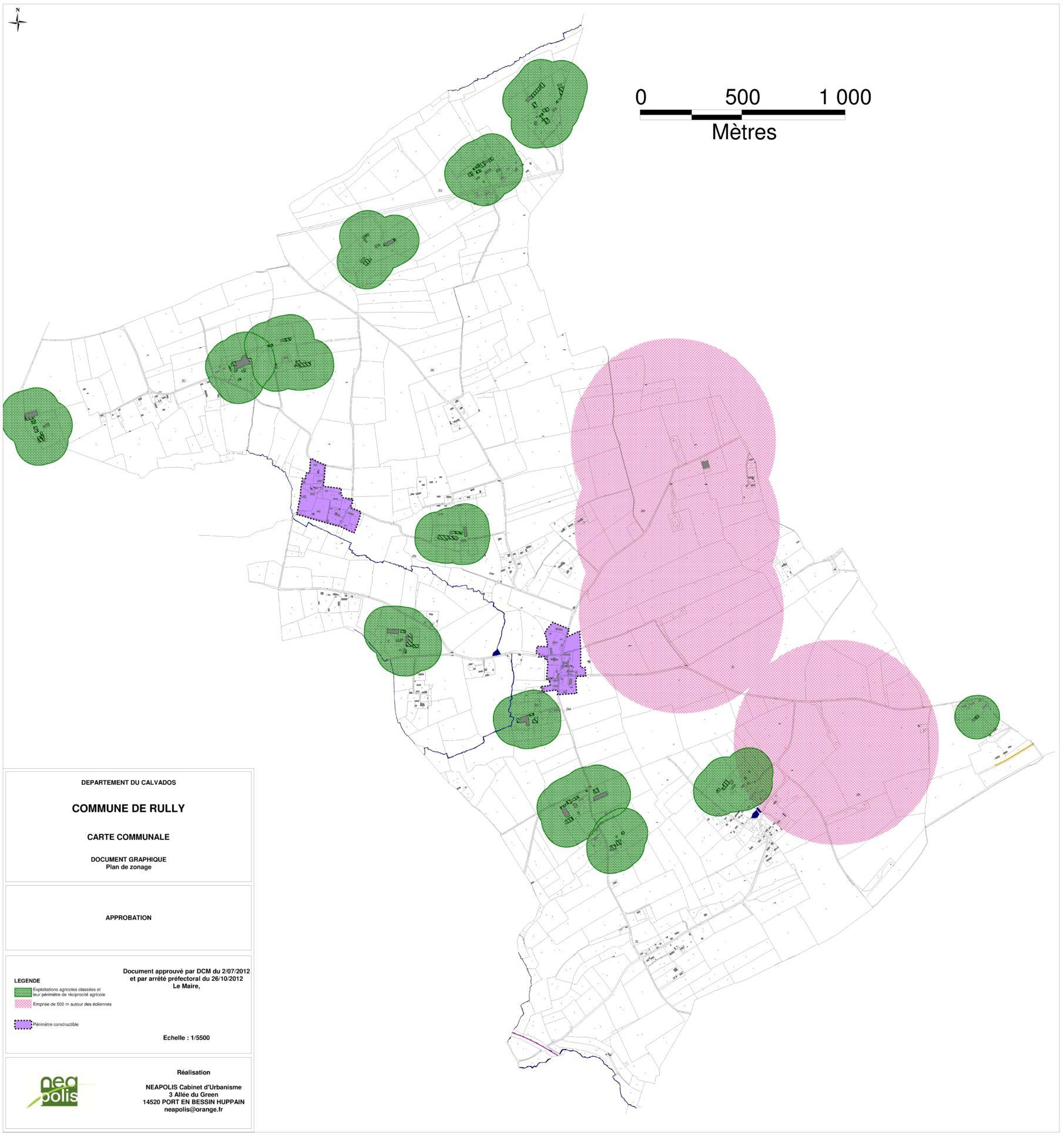 Carte communale de RULLY - Valdallière Valdallière